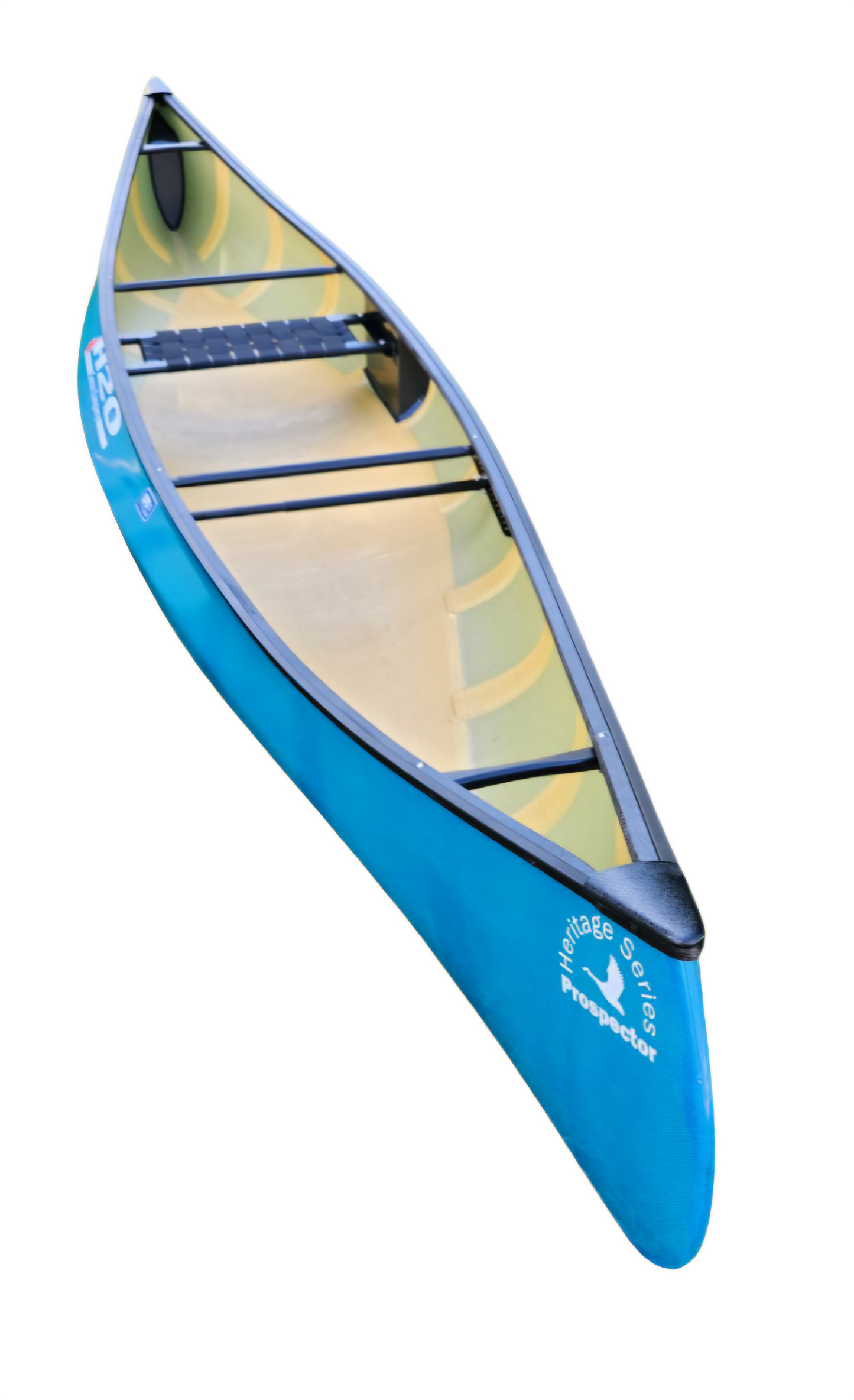 H2O PROSPECTOR 14'10 SOLO EPOXY w/ UV SHIELD PRO LITE KEVLAR BLUE ...